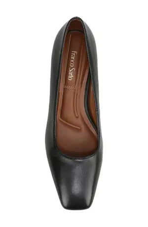 Franco Sarto Salino Square Toe Pump - Black Smooth