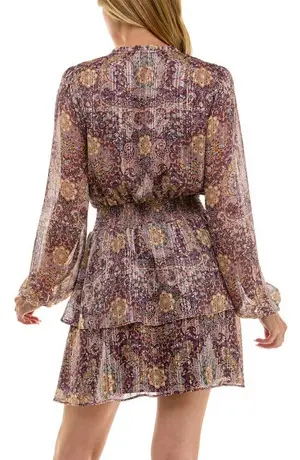 SOCIALITE Paisley Smocked Mini Dress