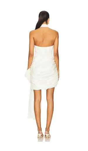 ROTATE BY BIRGER CHRISTENSEN Satin Bow Dress - Egret