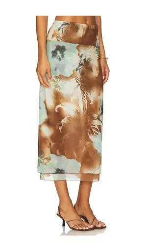 Free People Sunset Mesh Maxi Skirt