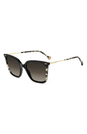 Carolina Herrera Square Sunglasses - Black Havana/brown Sf