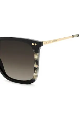 Carolina Herrera Square Sunglasses - Black Havana/brown Sf