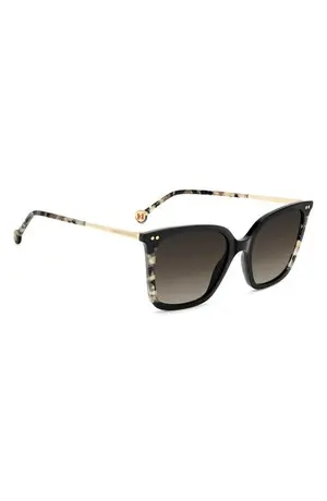 Carolina Herrera Square Sunglasses - Black Havana/brown Sf