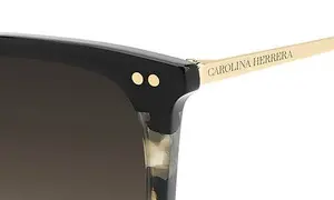 Carolina Herrera Square Sunglasses - Black Havana/brown Sf