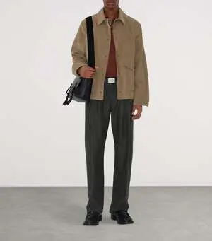 Burberry Leather Embossed Messenger Bag