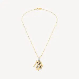 Balenciaga Horoscope Virgo Pendant Necklace - Gold