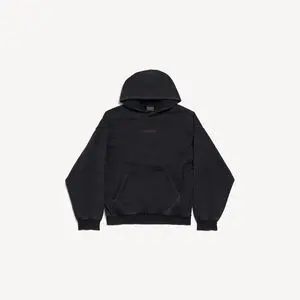 Balenciaga Back Hoodie Medium Fit - Black