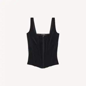 Balenciaga Stretch Velvet Corset Top