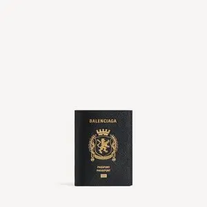 Balenciaga Passport Vertical Bifold Wallet - Black