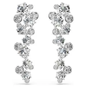 SWAROVSKI Constella Drop Earrings With Stone And Zirconia - White