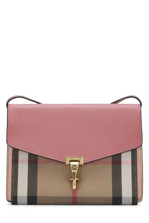 Burberry House Check Canvas Macken Crossbody - Pink