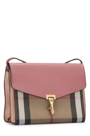 Burberry House Check Canvas Macken Crossbody - Pink
