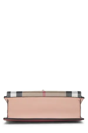 Burberry House Check Canvas Macken Crossbody - Pink