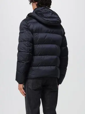 MOORER Padded Jacket With Hood - Blue