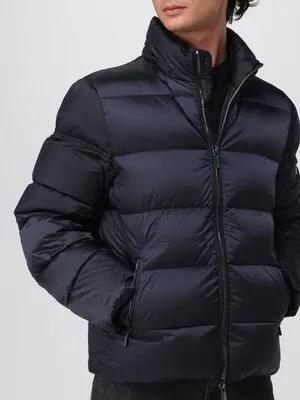 MOORER Padded Jacket With Hood - Blue