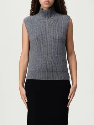 DONDUP Sleeveless Funnel Neck Top - Grey