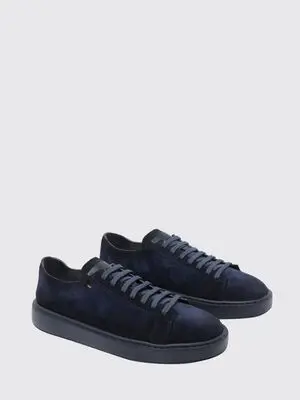 Santoni Suede Lace-up Sneakers - Blue