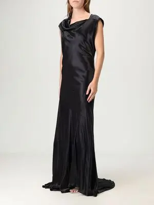 Alberta Ferretti Satin Maxi Dress - Black