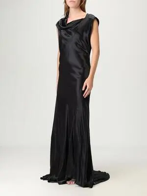 Alberta Ferretti Satin Maxi Dress - Black