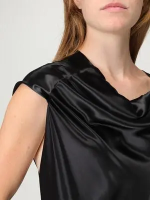 Alberta Ferretti Satin Maxi Dress - Black