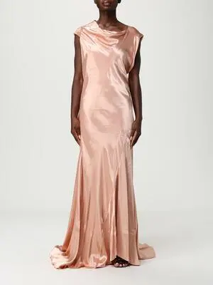Alberta Ferretti Satin Maxi Dress - Pink
