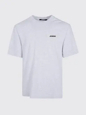 Jacquemus Contrast Appliqué Logo Cotton Crew-neck T-shirt - Grey