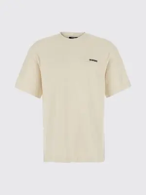 Jacquemus Contrast Appliqué Logo Cotton Crew-neck T-shirt - Yellow