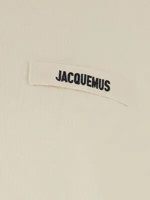 Jacquemus Contrast Appliqué Logo Cotton Crew-neck T-shirt - Yellow