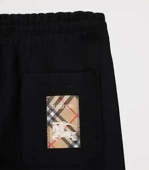 Burberry Check Label Loop Back Cotton Sweatpants