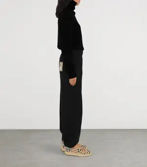 Burberry Check Label Loop Back Cotton Sweatpants