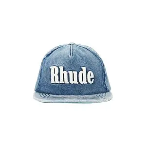Rhude Logo Denim Cap - Blue
