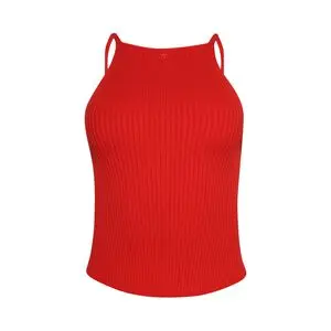 COURREGES Circle Rib Knit Top