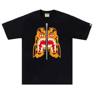 A BATHING APE Tiger Graphic Tee - Black