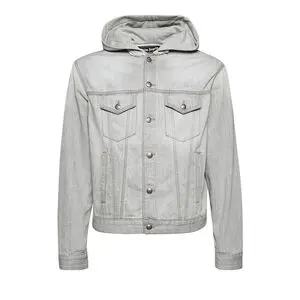 Palm Angels Curved Logo Denim Jacket