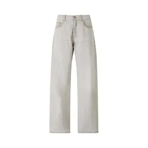 Palm Angels Curved Logo Loose Denim Pants
