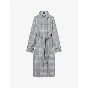 Camilla And Marc Delta Plaid Check-print Woven Trench Coat