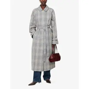 Camilla And Marc Delta Plaid Check-print Woven Trench Coat