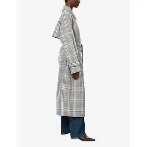 Camilla And Marc Delta Plaid Check-print Woven Trench Coat