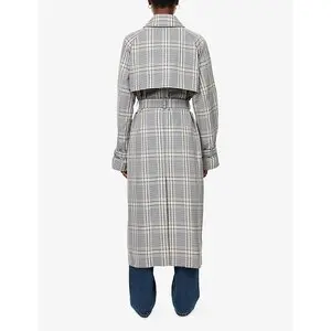 Camilla And Marc Delta Plaid Check-print Woven Trench Coat
