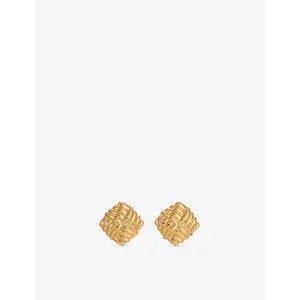 HEAVEN MAYHEM Mini Knot Stud Earrings - Gold/gold