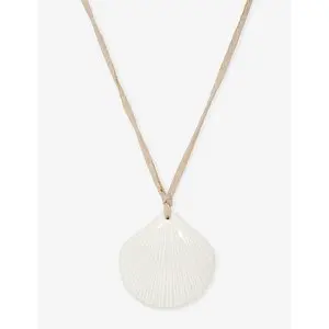 HEAVEN MAYHEM Aster Shell Pendant Necklace - Cream