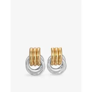 HEAVEN MAYHEM 18ct Yellow Gold And Silver-plated Stud Earring Set - Gold/mixed