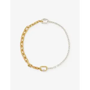 PHORIA 18ct Gold Vermeil And White Topaz Chain Necklace - Gold/silver