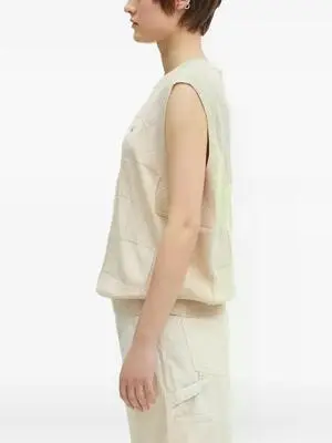 Carhartt Work In Progress Checked Sleeveless Knitted Top