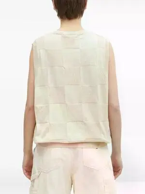 Carhartt Work In Progress Checked Sleeveless Knitted Top