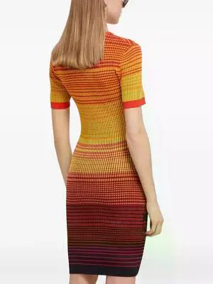 Desigual Ombré Palm Tree Knit Mini Dress