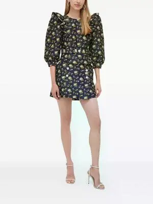 CUSTOMMADE Floral Print Puff-shoulder Blouse