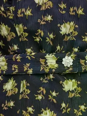 CUSTOMMADE Floral Print Puff-shoulder Blouse