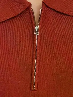 Tiger Of Sweden Zip-front Knitted Polo Top