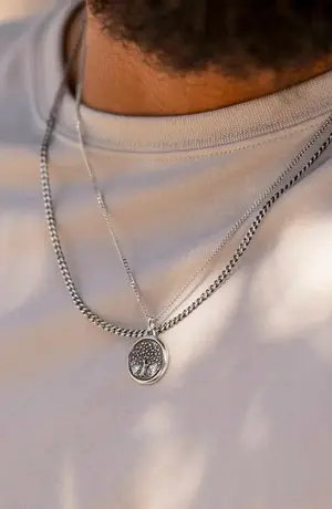 VINCERO Tree Of Life Sterling Pendant Necklace